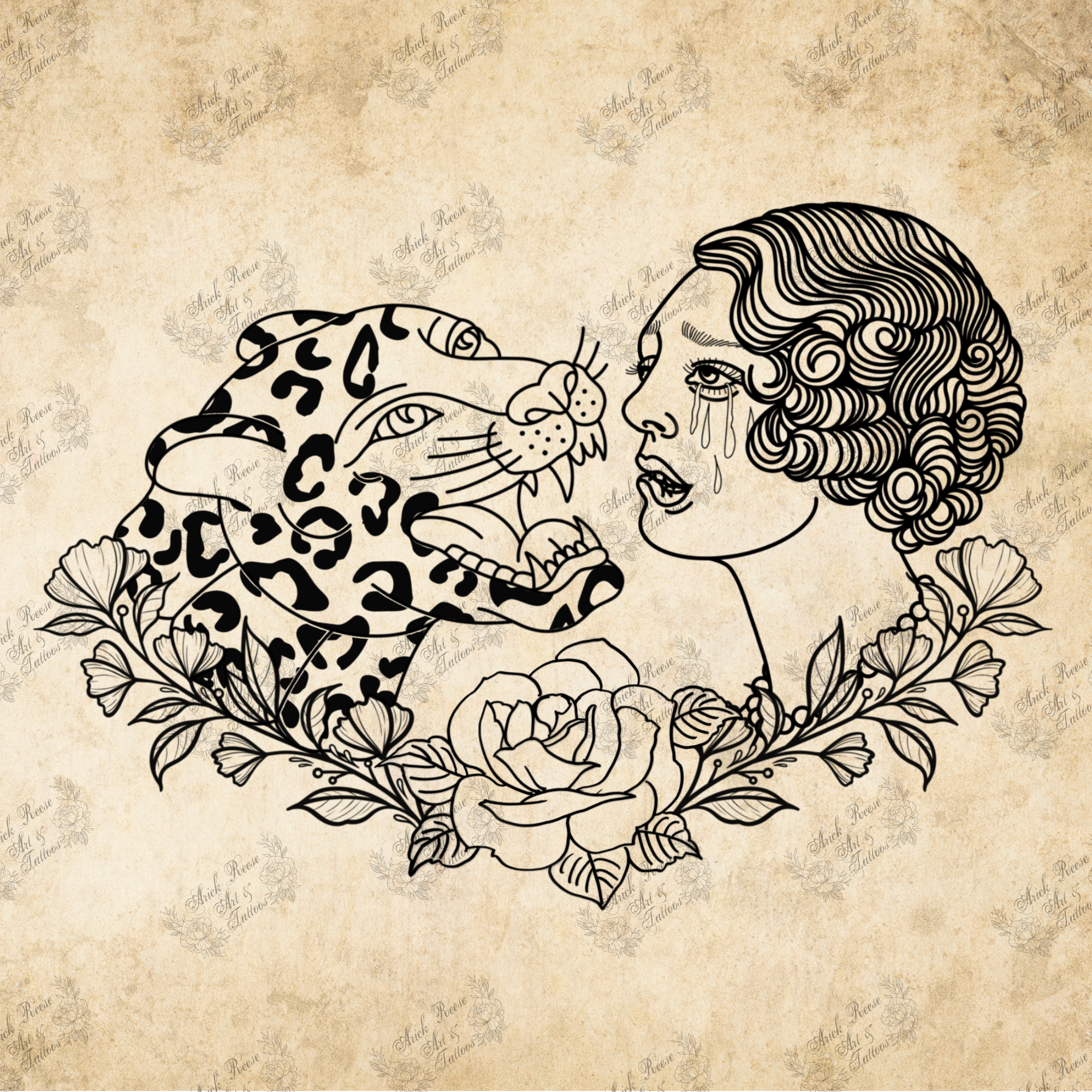 leopard tattoo design